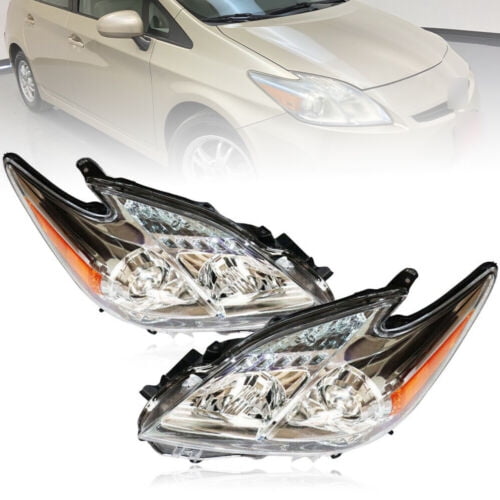 Left+Right Side For Toyota Prius 2010 2011 Headlights Halogen Headlamps ...