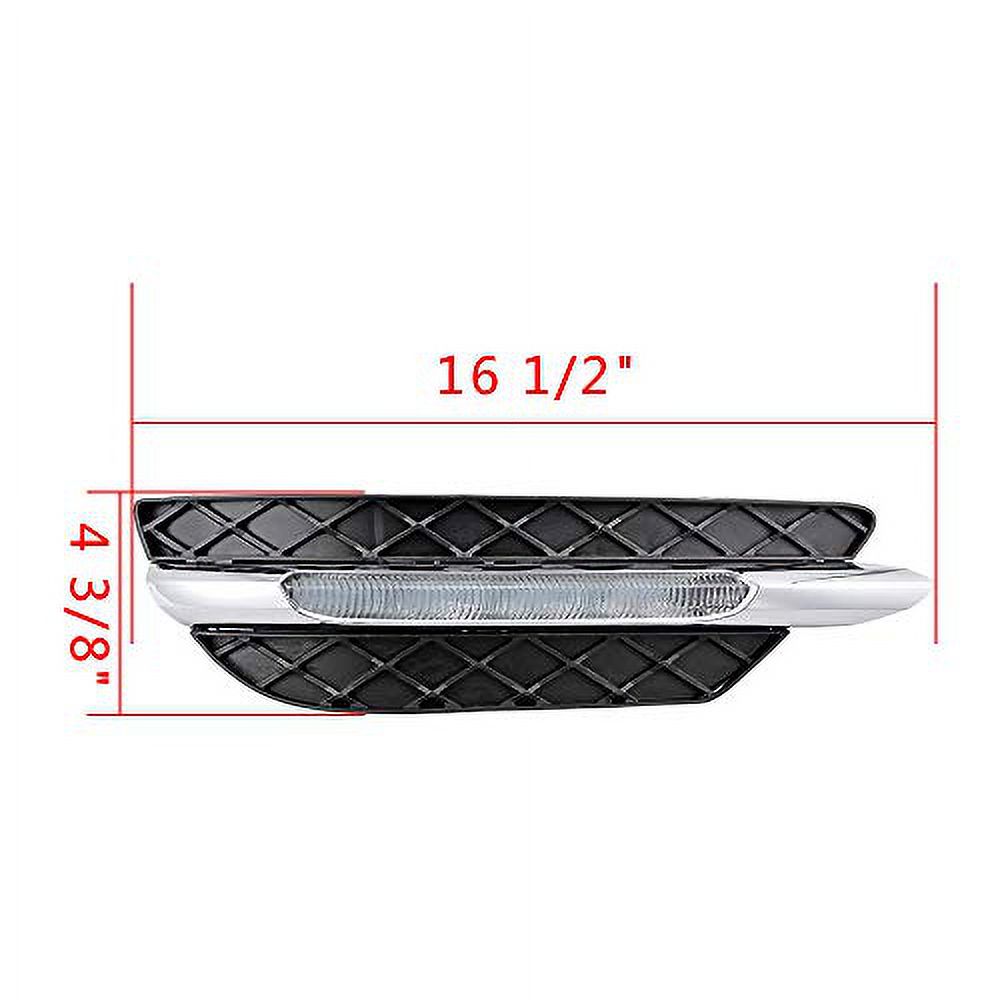 Left Right Xenon White LED Daytime Running Light DRL Fog Lamp Assembly ...