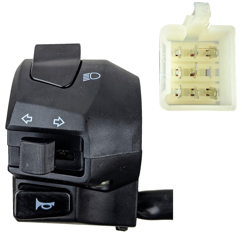 Left Side Handlebar Switch with 8-wire Harness Pin Plug, Horn Turn ...
