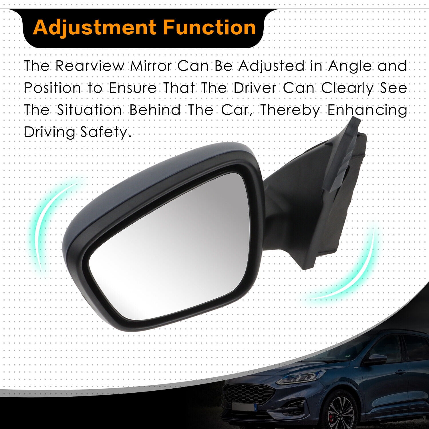 Left Side Mirror LH Driver Side Fit for 2020-2023 Ford Escape 1.5L L3 ...
