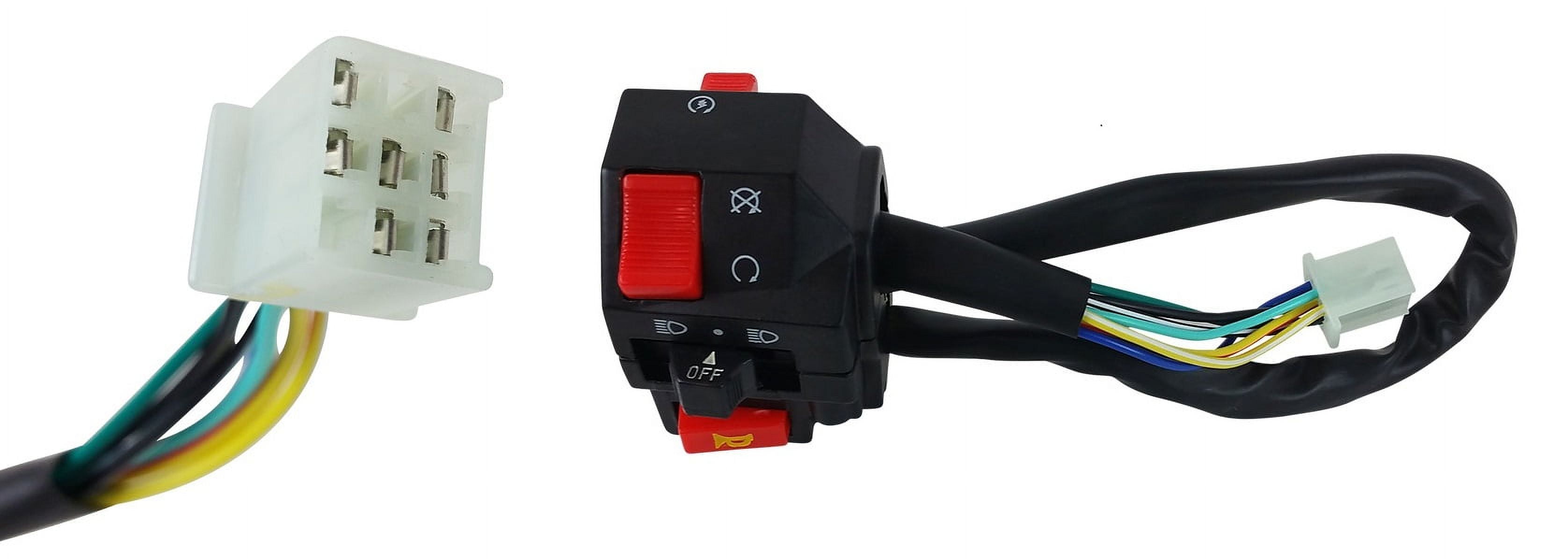 Fixrightpro Left Start Kill Horn Switch Assembly, 7 Wire, Kazuma Falcon ...