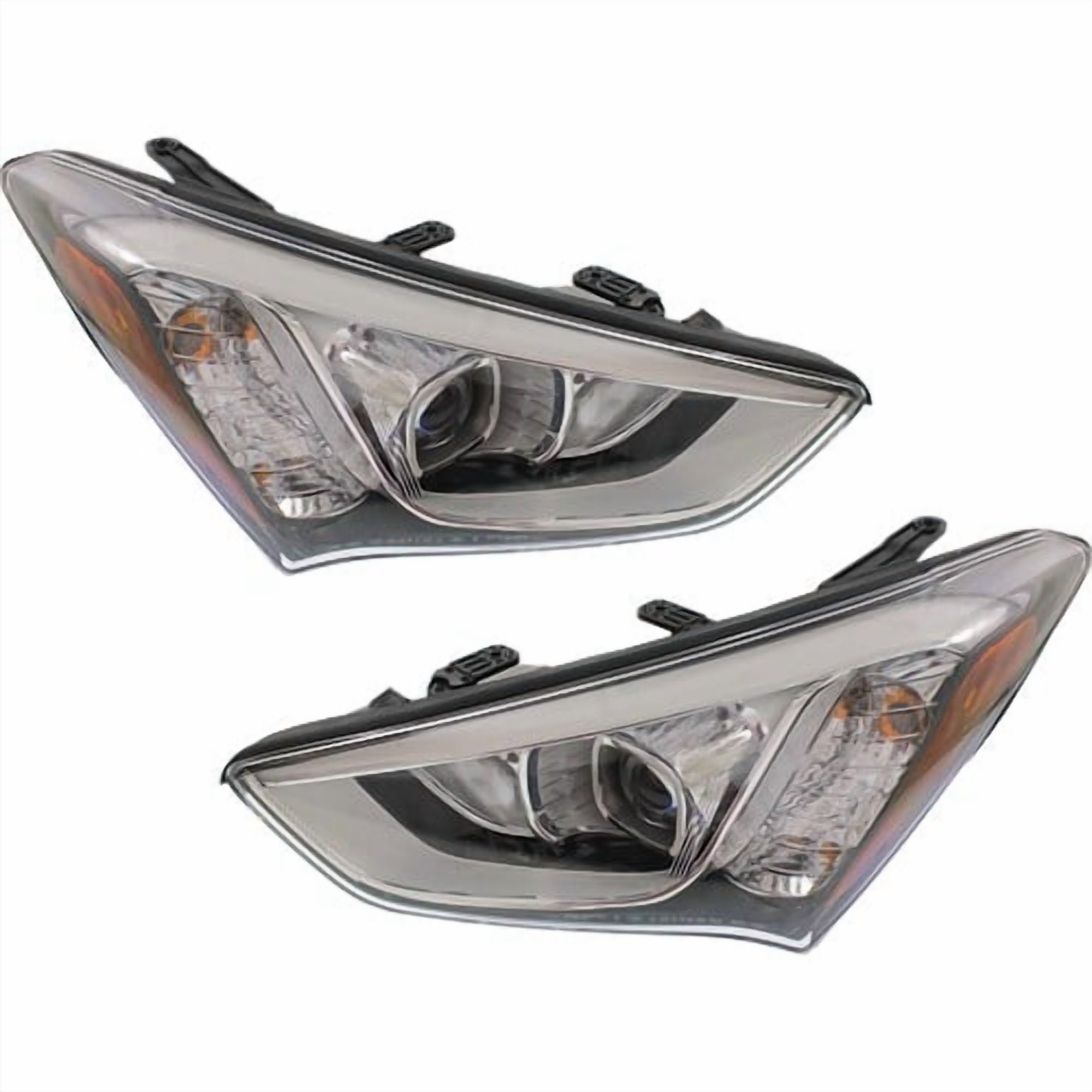 Left and Right Headlights For Hyundai Santa Fe Sport 2013-2016 Halogen ...