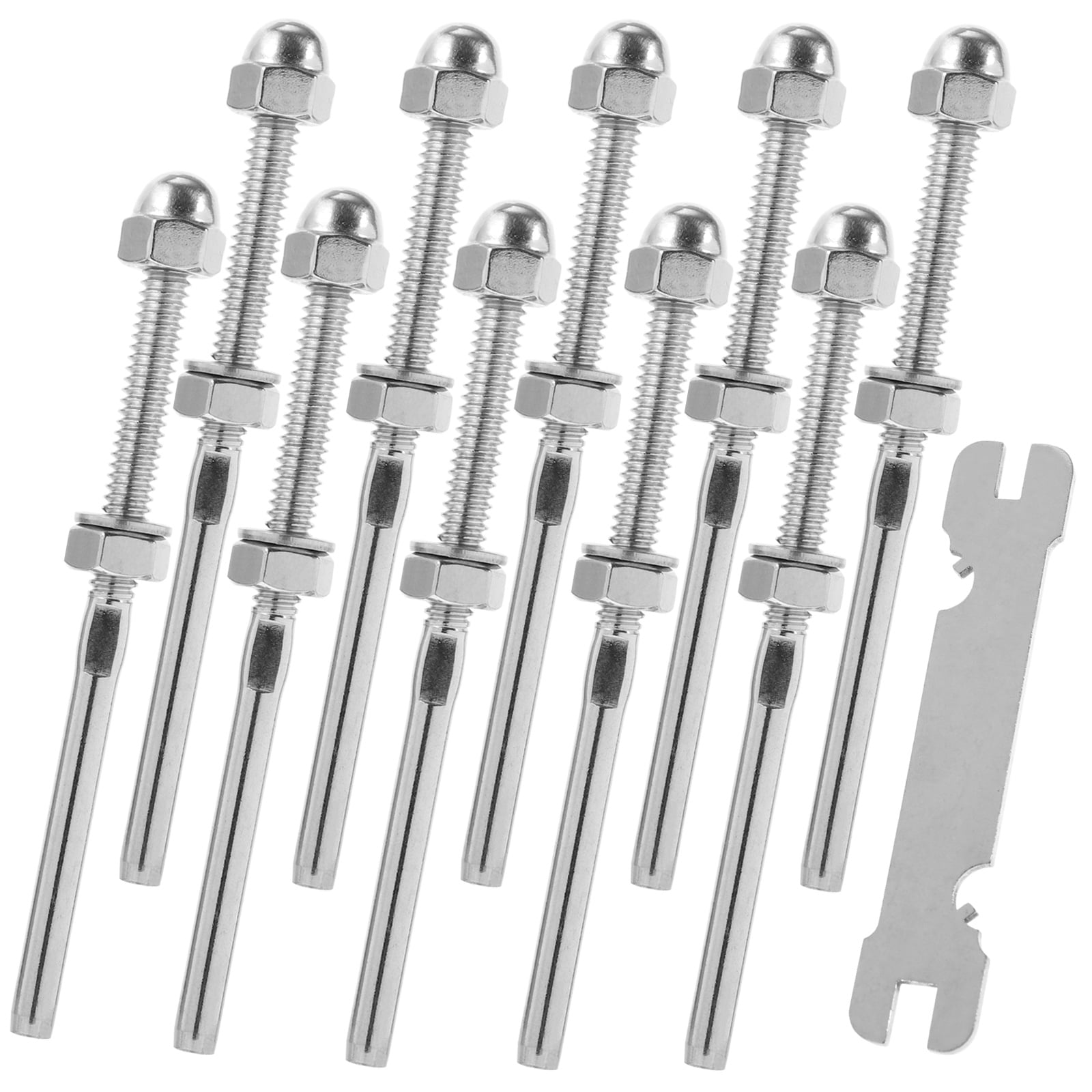 Left and Right Threaded Rod 10 Pcs Railing Cable Tensioner Deck ...