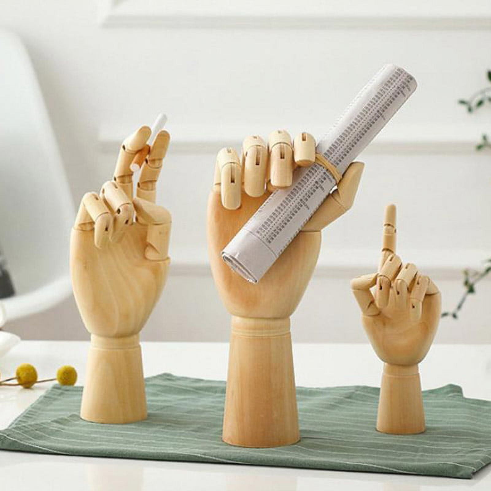 (Left hand 12inch) 1pc 7/10/12" Wooden Hand Drawing Mannequin Hand ...