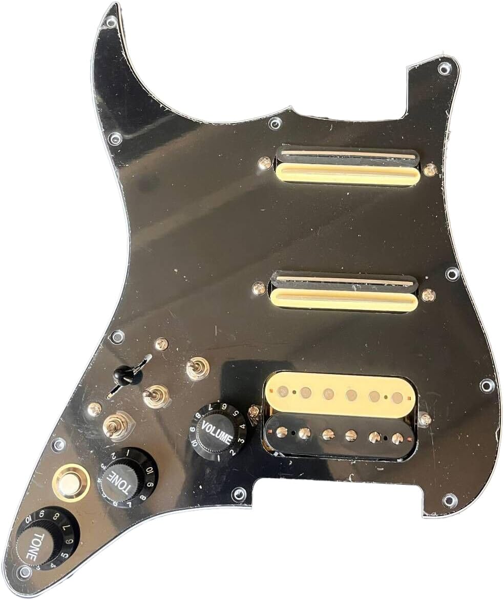 Left-handed SSH Prewired Guitar Strat Pickguard Set,with Silent Switch ...