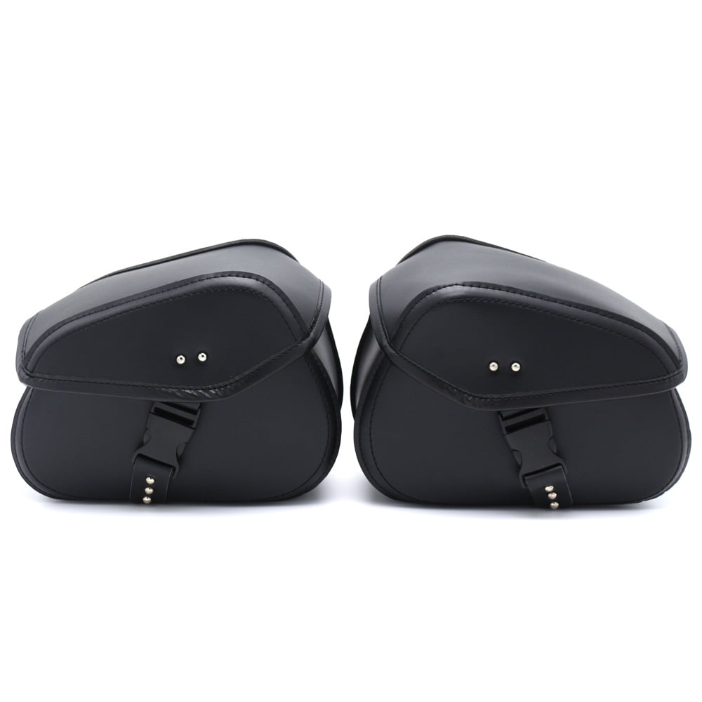 Left right universal pu leather motorcycle code lock saddlebag side ...