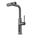 Lefton Pull-Out Waterfall Kitchen Faucet with Temperature Display, Two ...