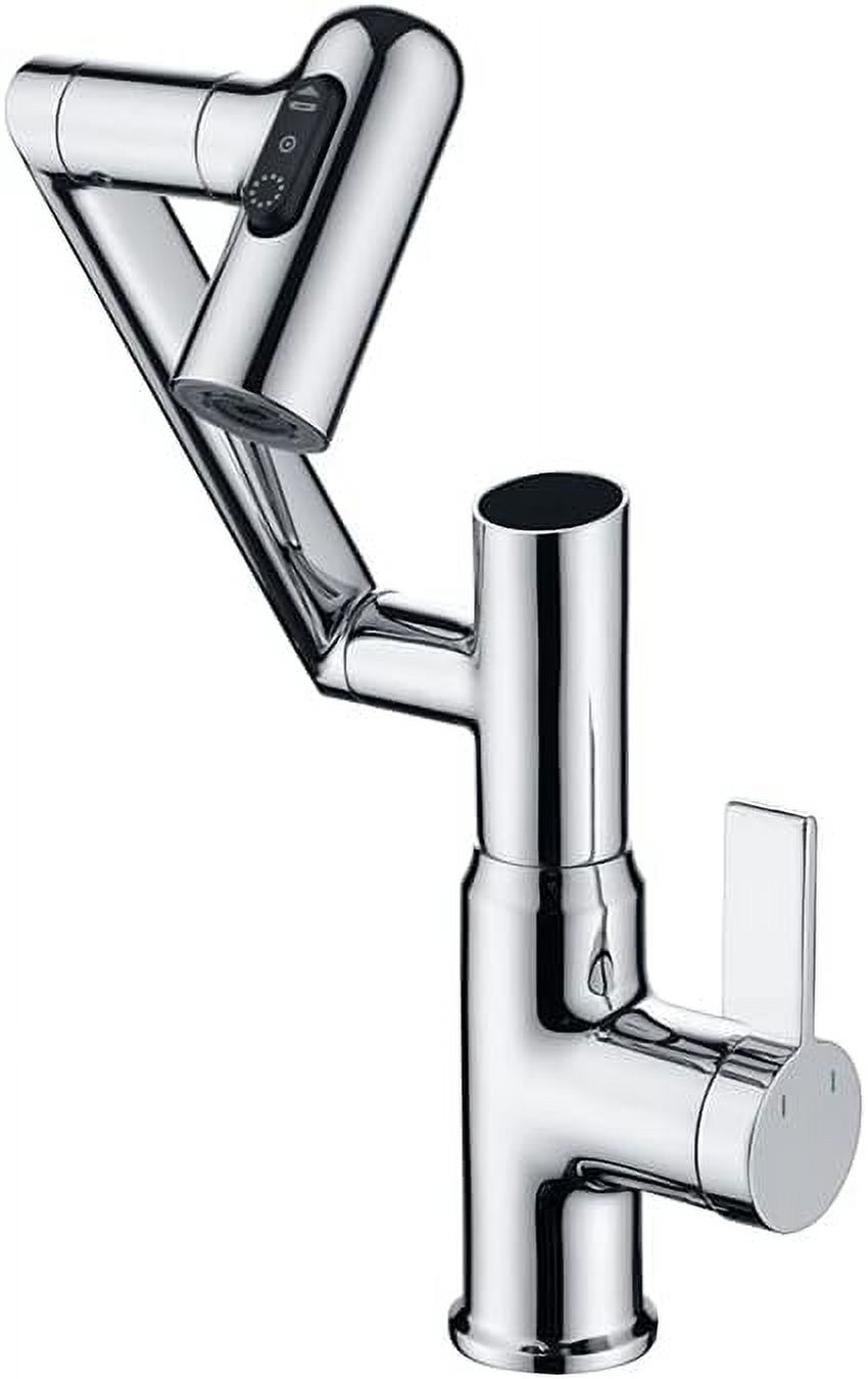 Lefton Pull-Out Waterfall Kitchen Faucet with Temperature Display, Two ...