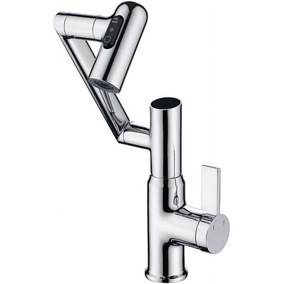 Lefton Rotatable Bathroom Faucet with Temperature Display in Fahrenheit ...