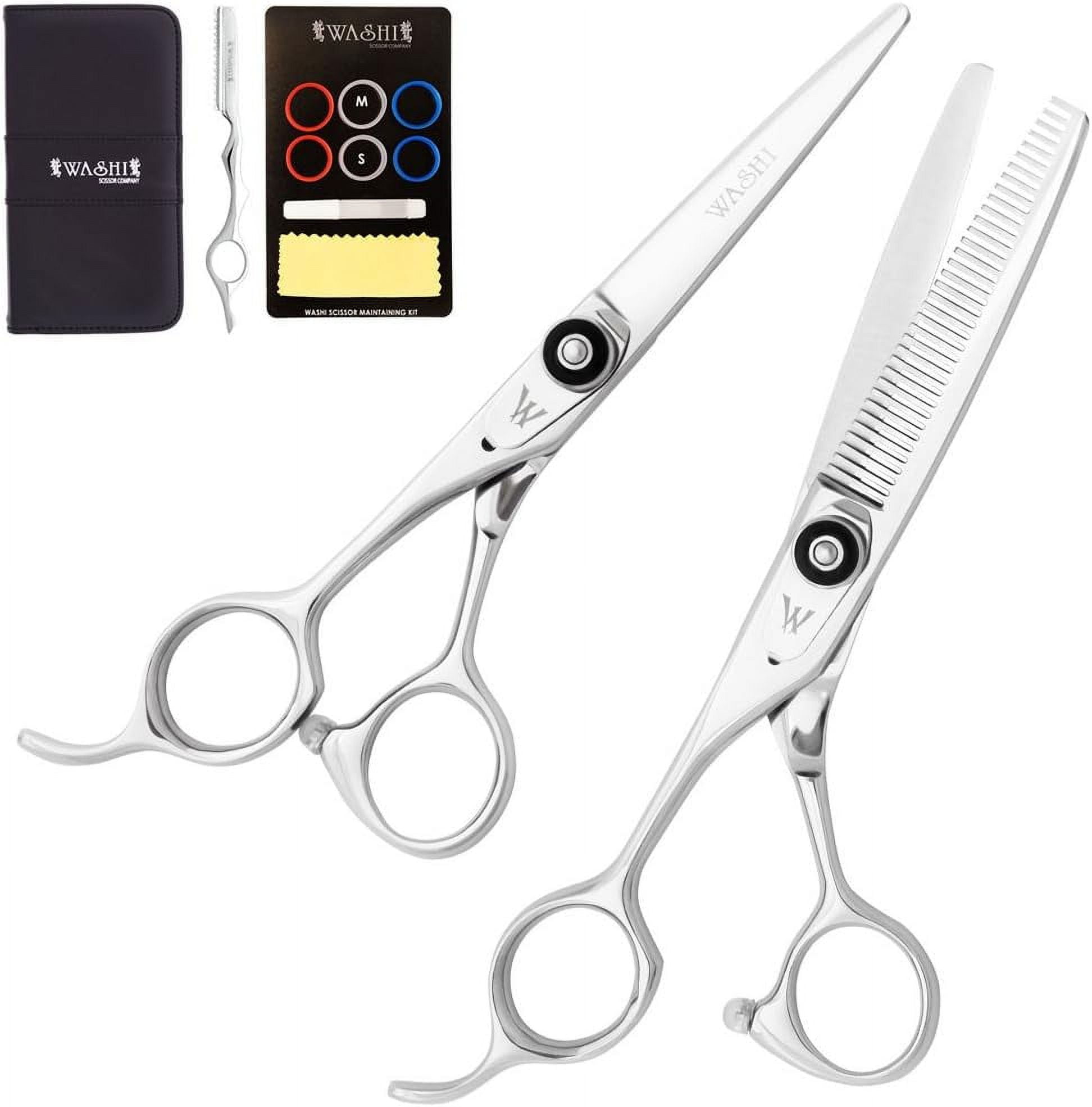Lefty ECO Shear Set w/ 5.5” Shear, 30 Tooth Thinner, Razor, & Case ...