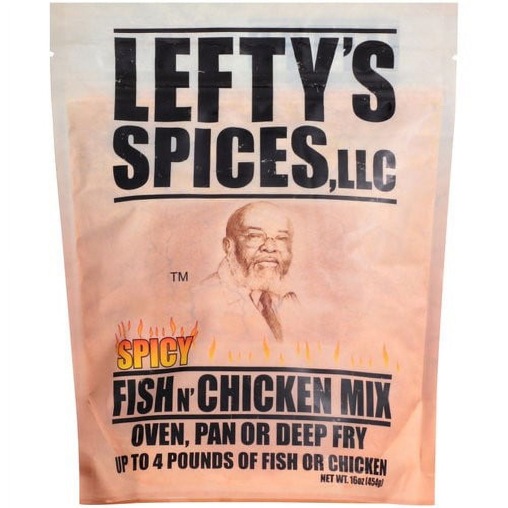 Lefty's Fish N' Chicken Mix 16 Oz for Oven Pan or Deep Fry, Rich Herb ...