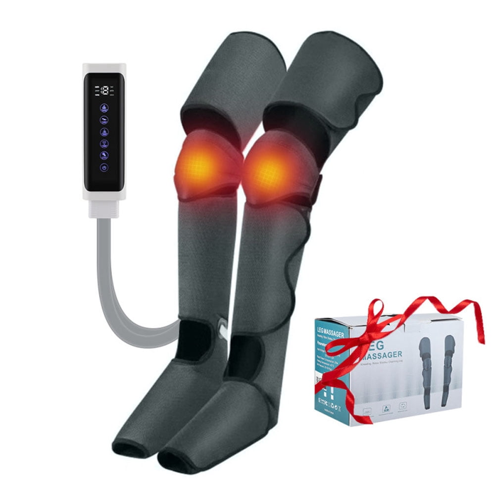Leg Air Compression Massager, Heat Massager Machine with Hand-held ...