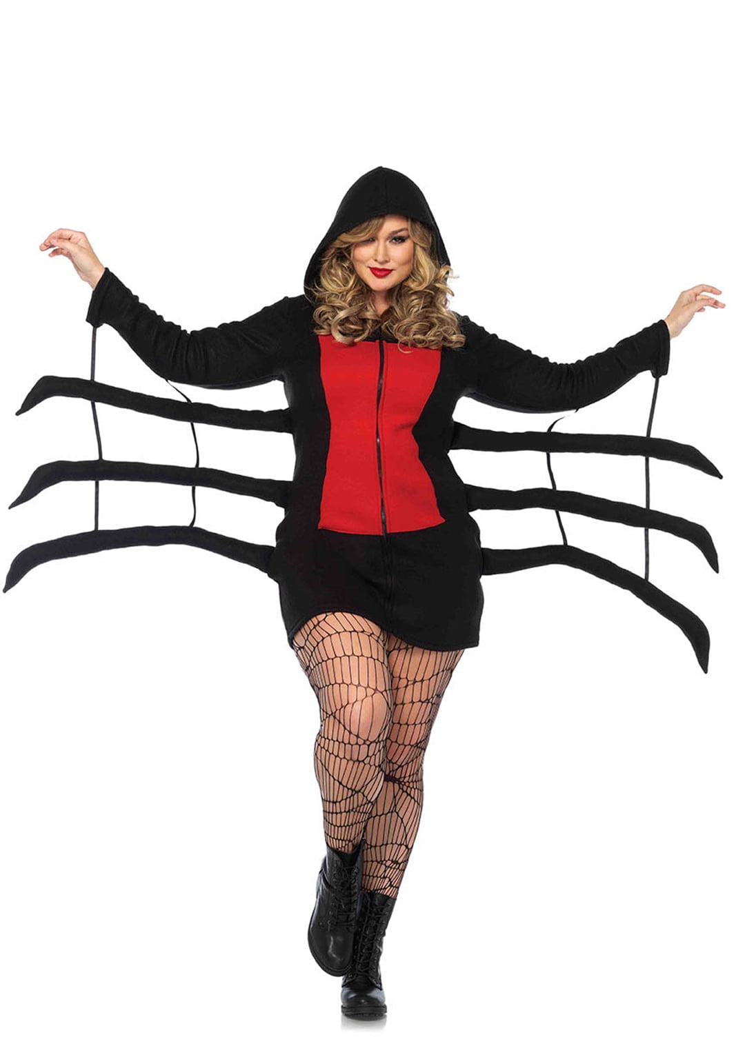 Leg Avenue Black Widow Spider Fancy-Dress Costume for Women, Plus Size ...