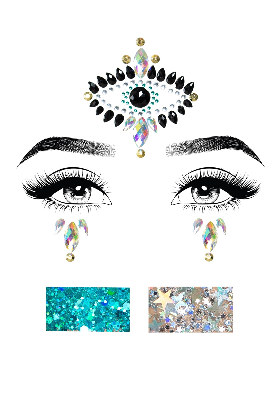 Leg Avenue Divinity Face Jewels Sticker - Walmart.com