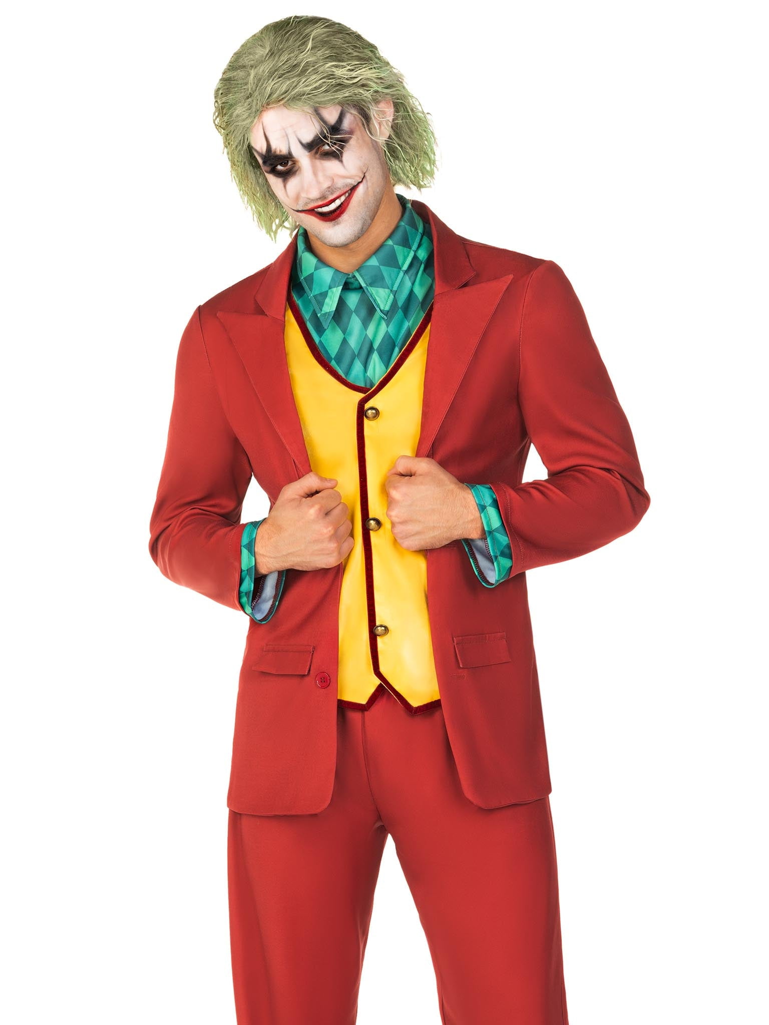 Leg Avenue Men's Deviant Clown Halloween Costume, Red, Large - Walmart.com
