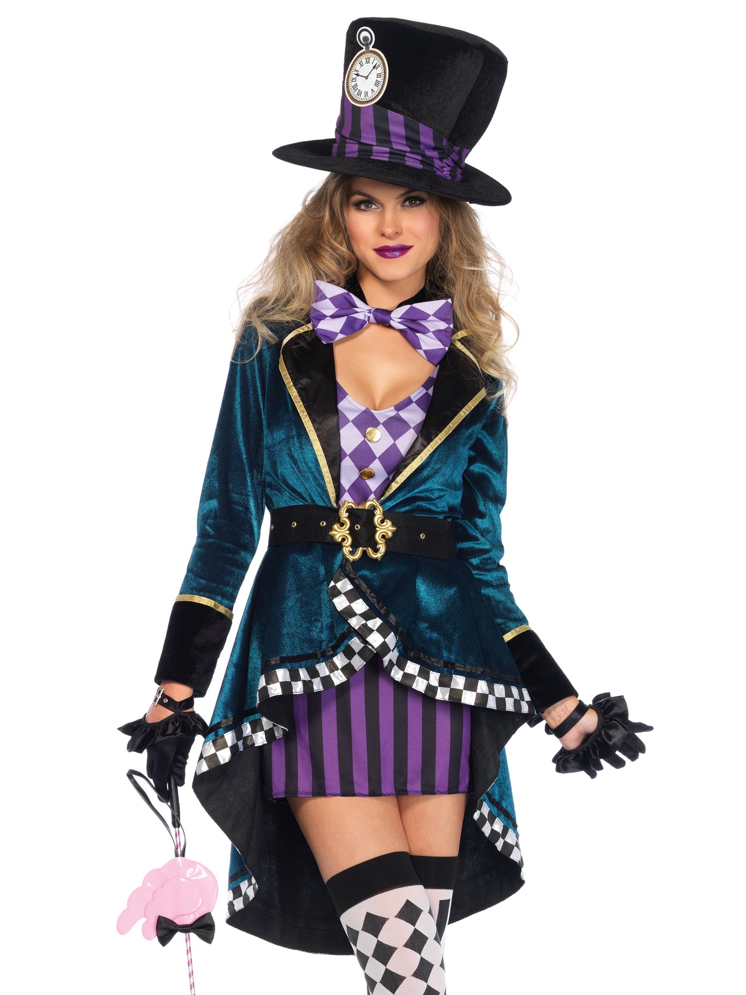 Leg Avenue Women's Delightful Hatter Halloween Outfit, Alice Jacket ...
