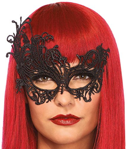Leg Avenue Women's Fantasy Eye Mask Costume Accessory, Black, One Size ...