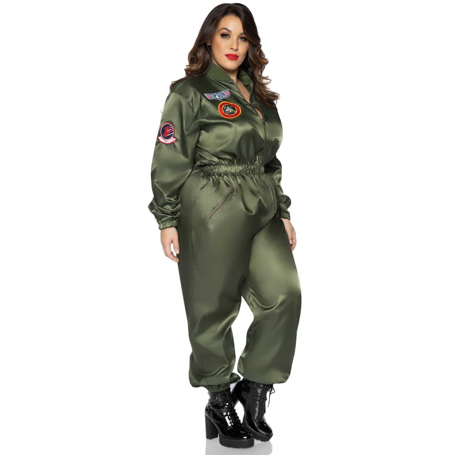 Leg Avenue Women's Plus Official Licensed Top Gun Costume Parachute ...