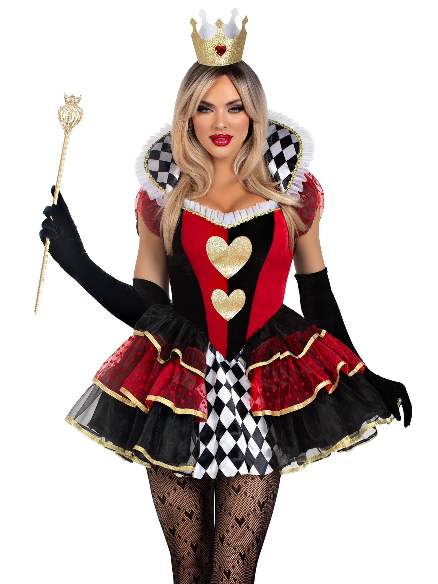 Leg Avenue Women's Queen of Hearts Halloween Costume, Multicolor, Small ...