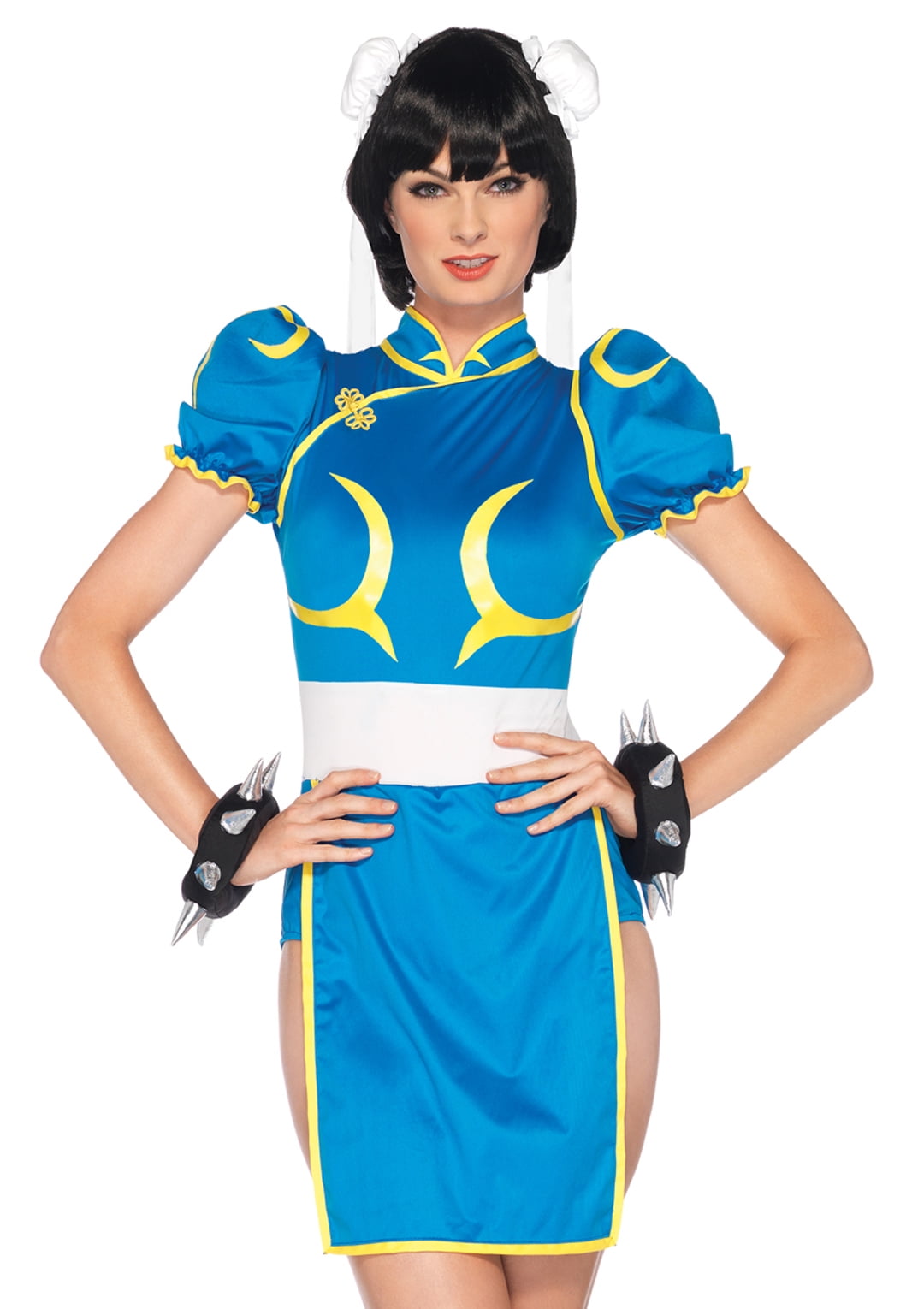 Leg Avenue Women's Street Fighter Chun-Li Costume, Blue, X-Small ...