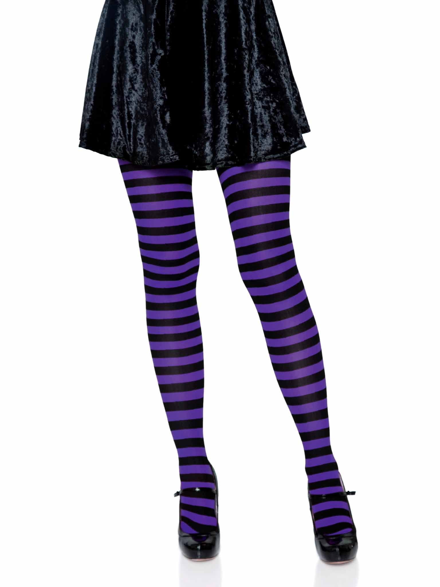 Leg Avenue Womens Nylon Striped Tights - Walmart.com