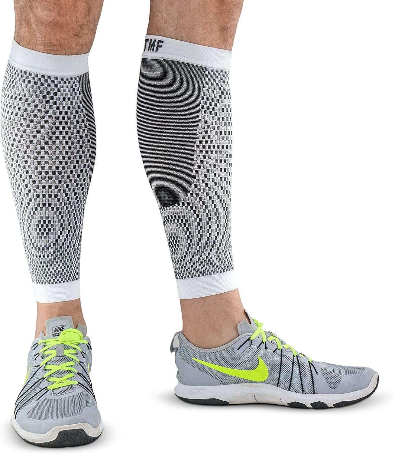 Leg & Calf Compression Sleeve (1 Pair) Shin Splint & Calf Pain Relief ...