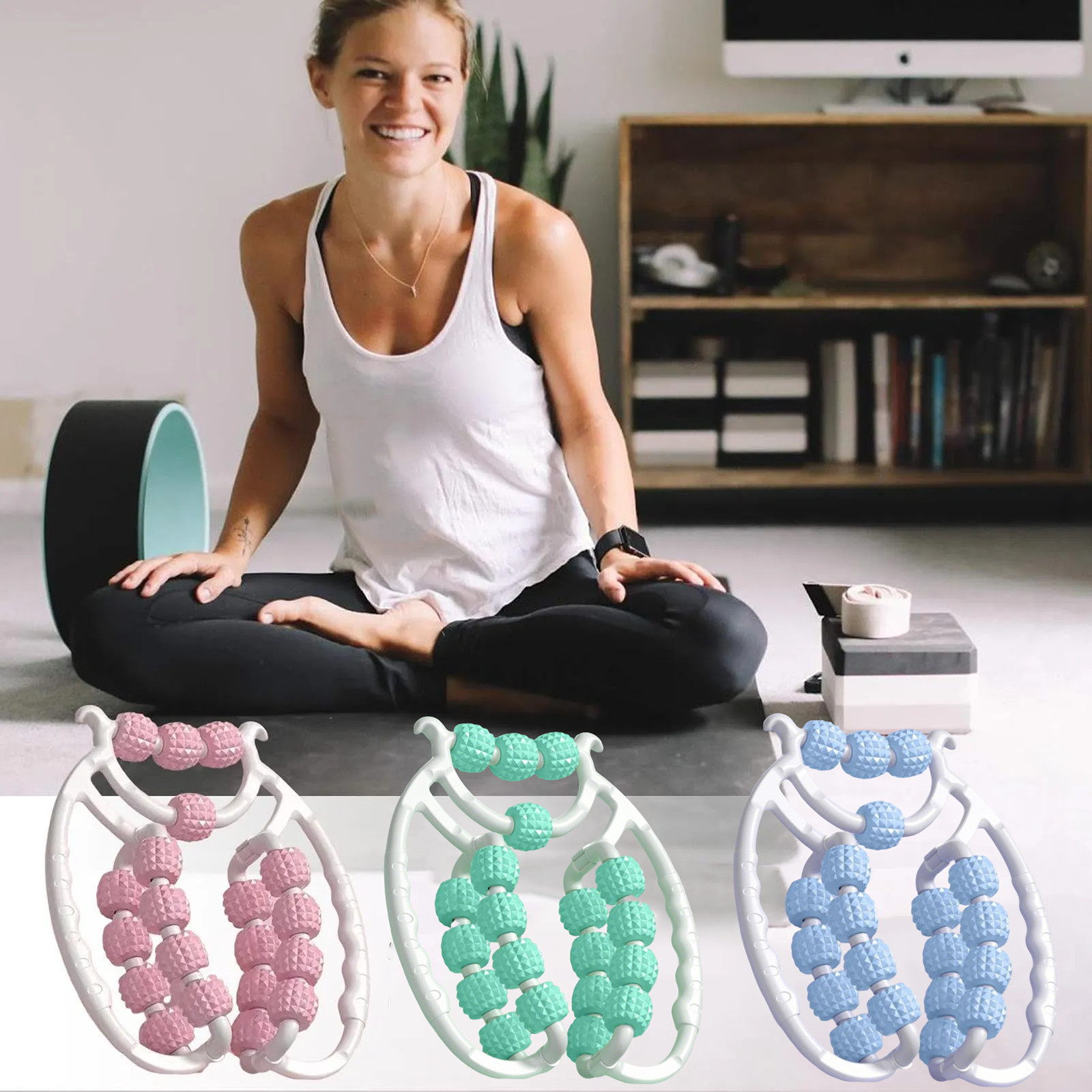 Leg Clamping Massager, Multifunctional Circular Roller, 360 Degree Leg ...