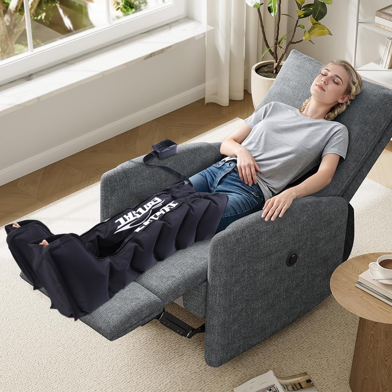 Leg Compression Massager for Circulation & Pain Relief, Air Compression ...