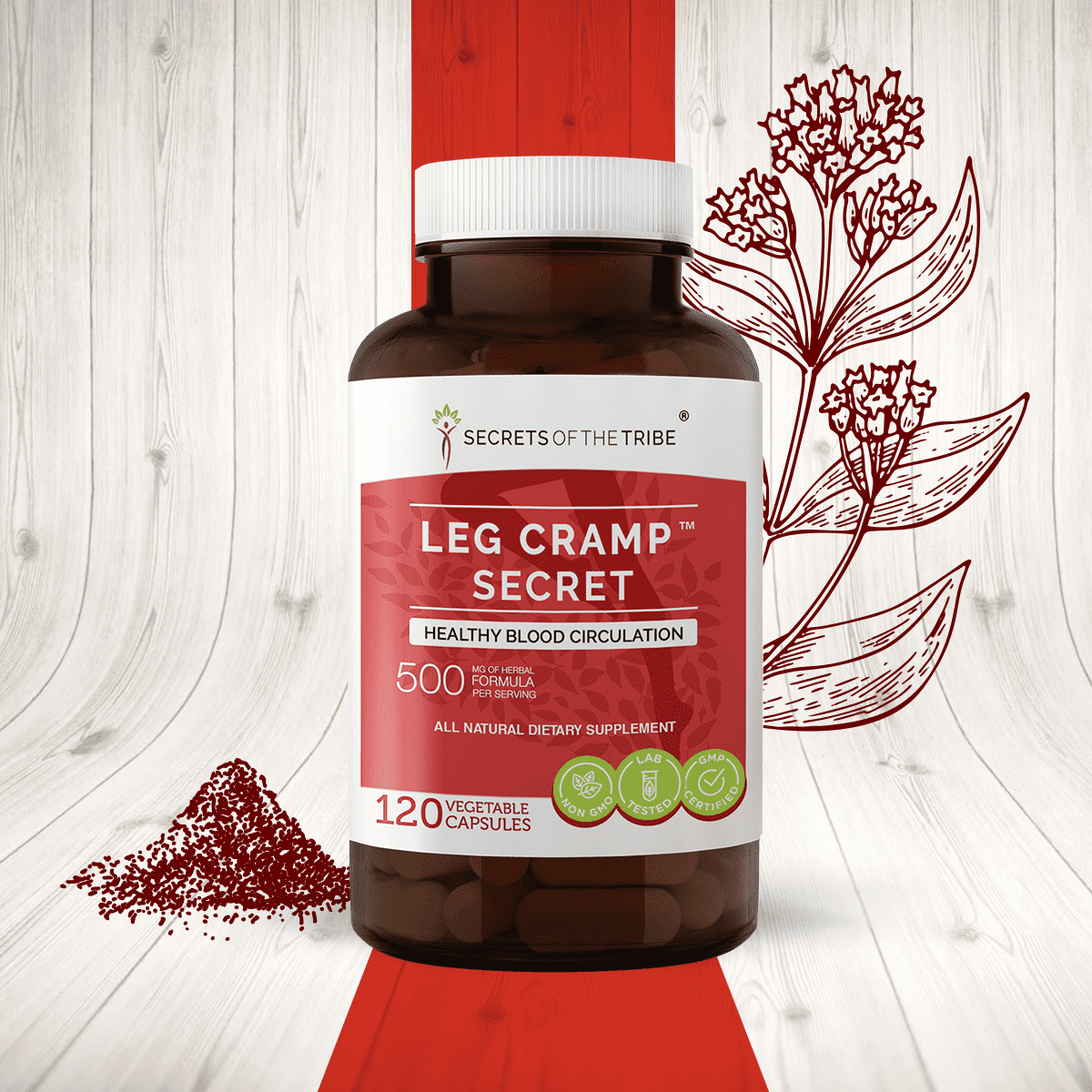 Leg Cramp Secret 120 Capsules, 500 mg, Original Quinine formula ...