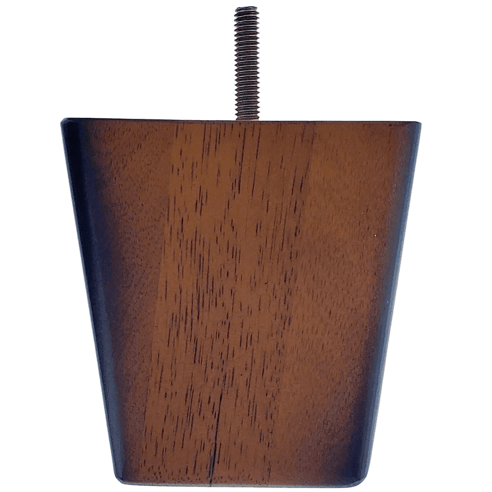 Leg Daddy 4" Medium Brown Finish Square Tapered Wooden Sofa Leg, Set of ...