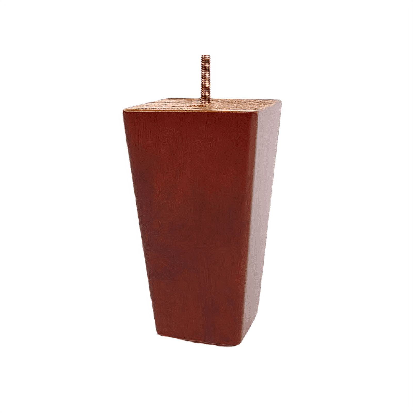 Leg Daddy 6" Medium Finish Square Tapered Wooden Sofa Legs, Set of 4 ...