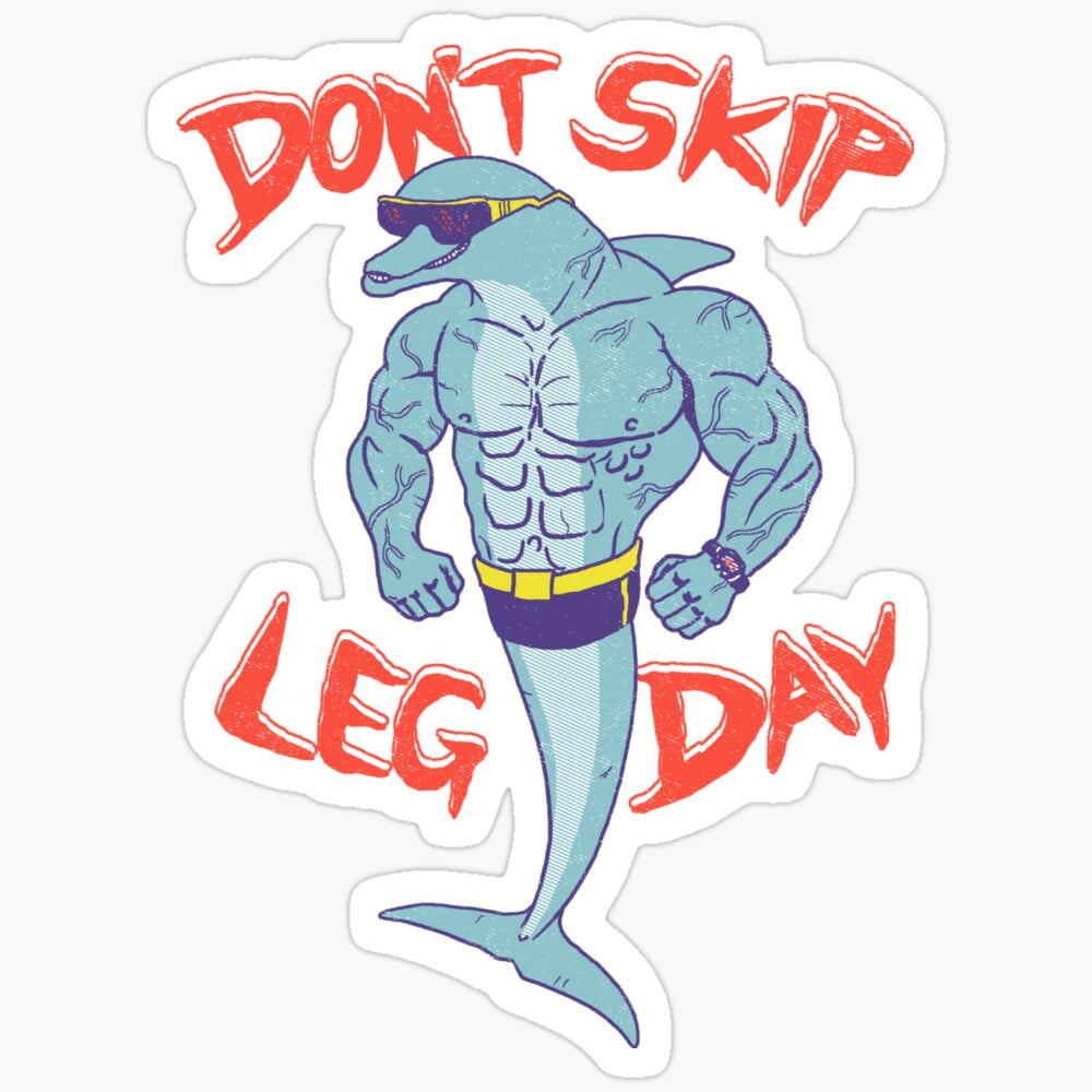 Leg Day Sticker Phone Decal Water Bottle Stickers Car Decals, Laptop ...