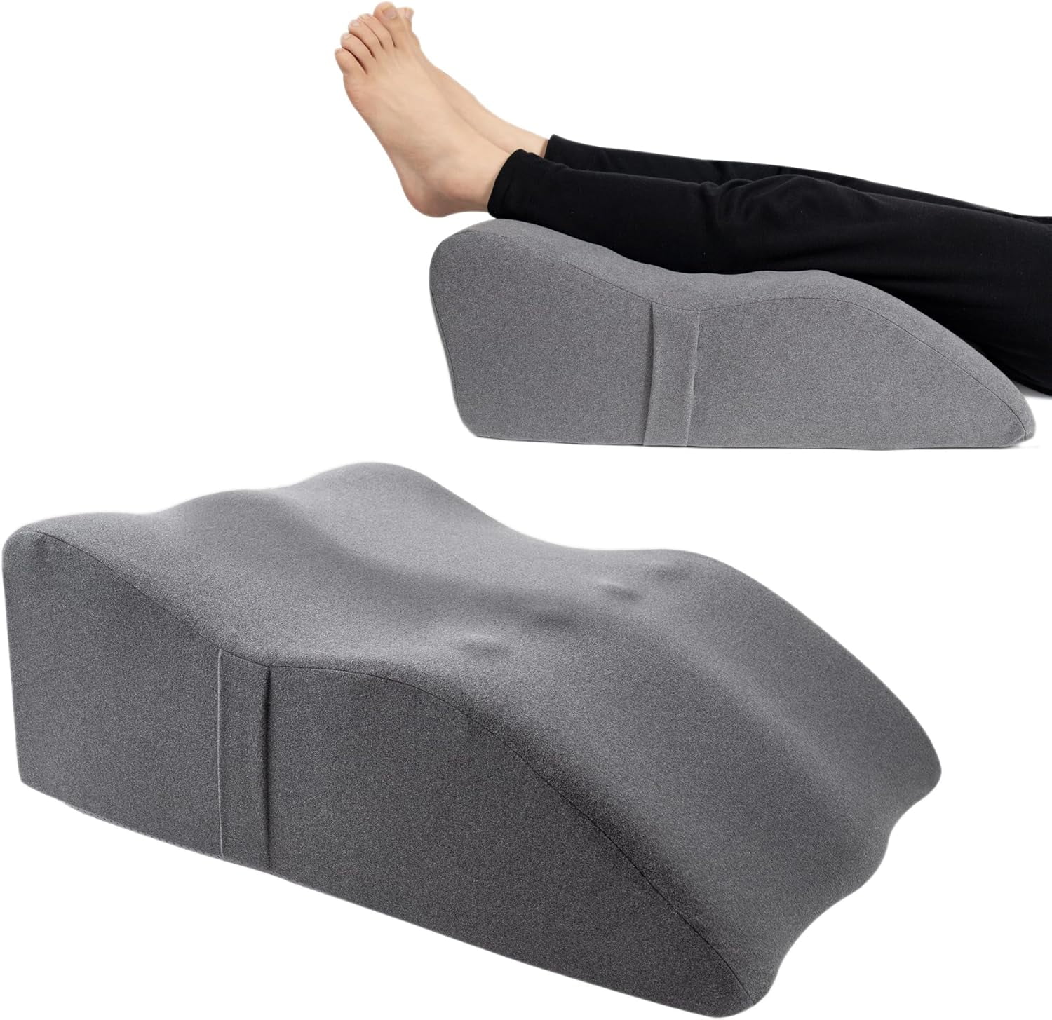 Leg Elevation Pillow with Soft Memory Foam, Wedge for Reading, Rest ...