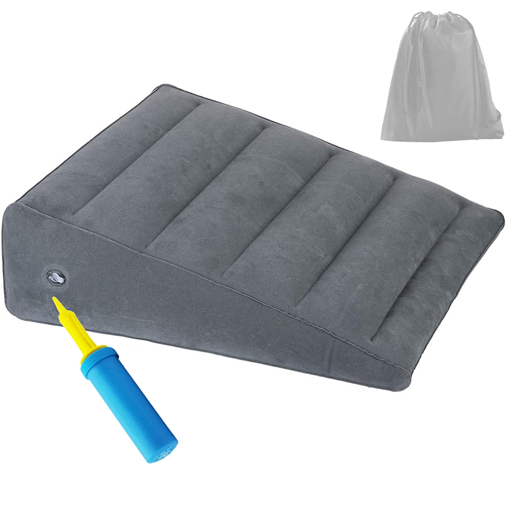 Inflatable Wedge Pillow for Sleeping, Portable Travel Wedge Pillow for ...