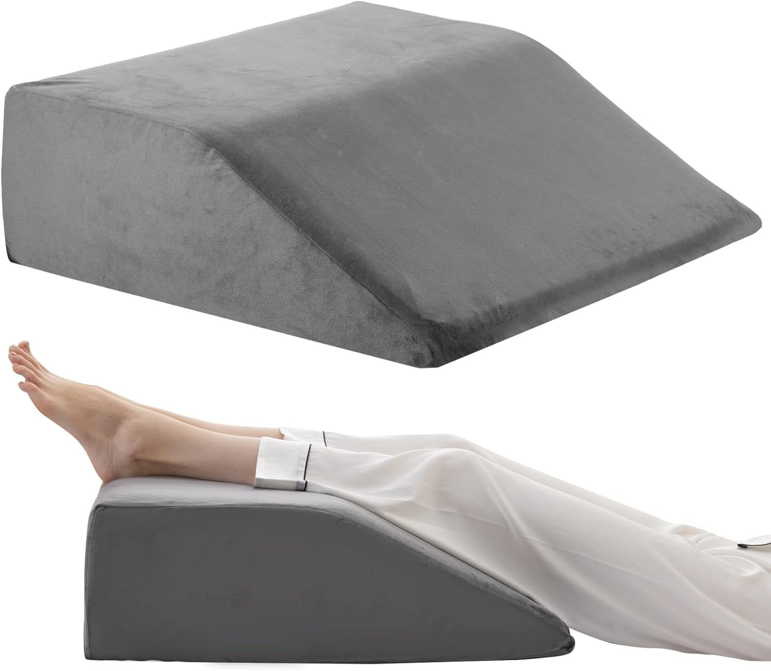 Leg Elevation Pillows, Leg Pillows for Sleeping, Cooling Gel Memory ...