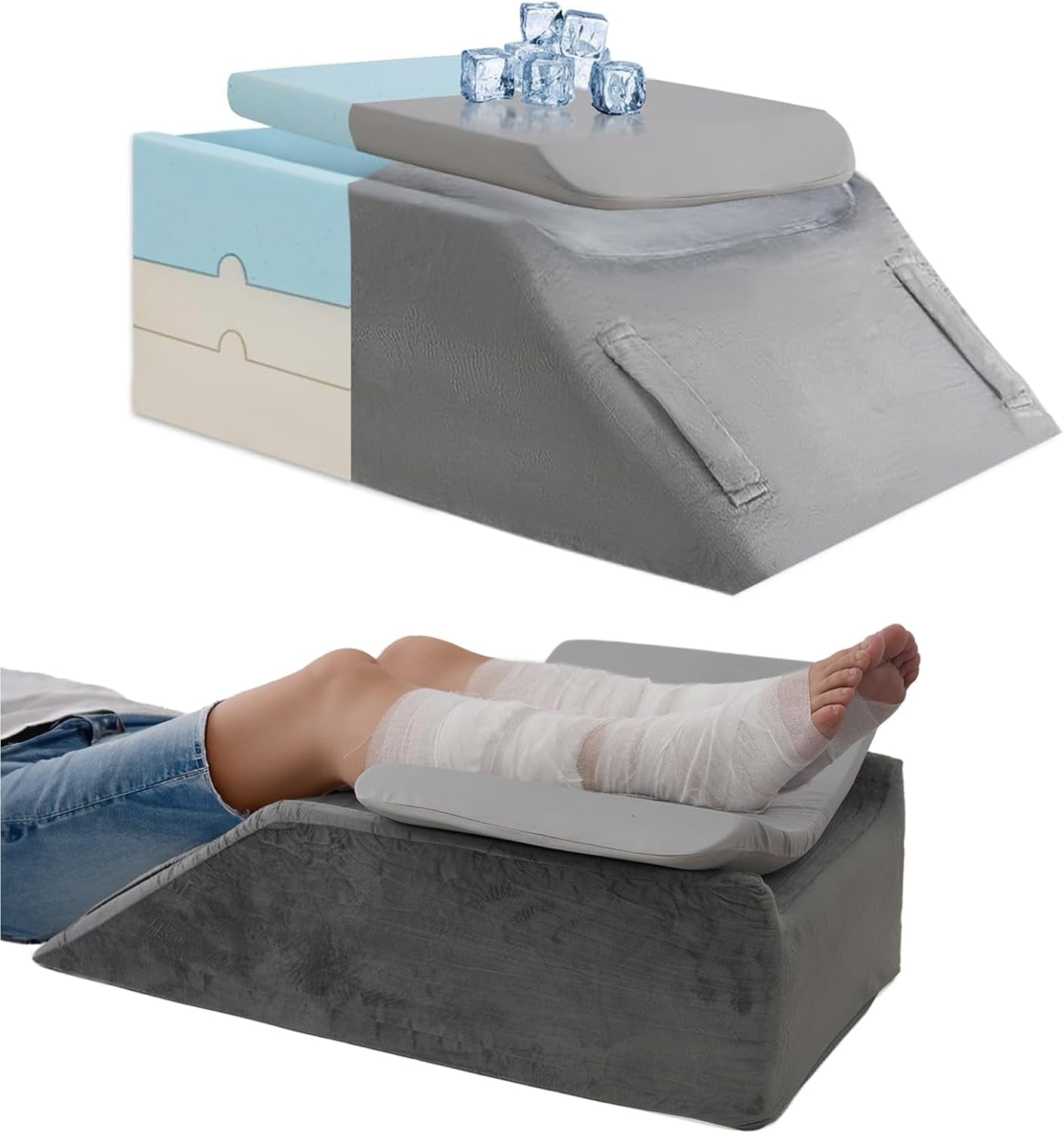 Leg Elevation Pillows for After Surgery - Adjustable Leg Elevation ...