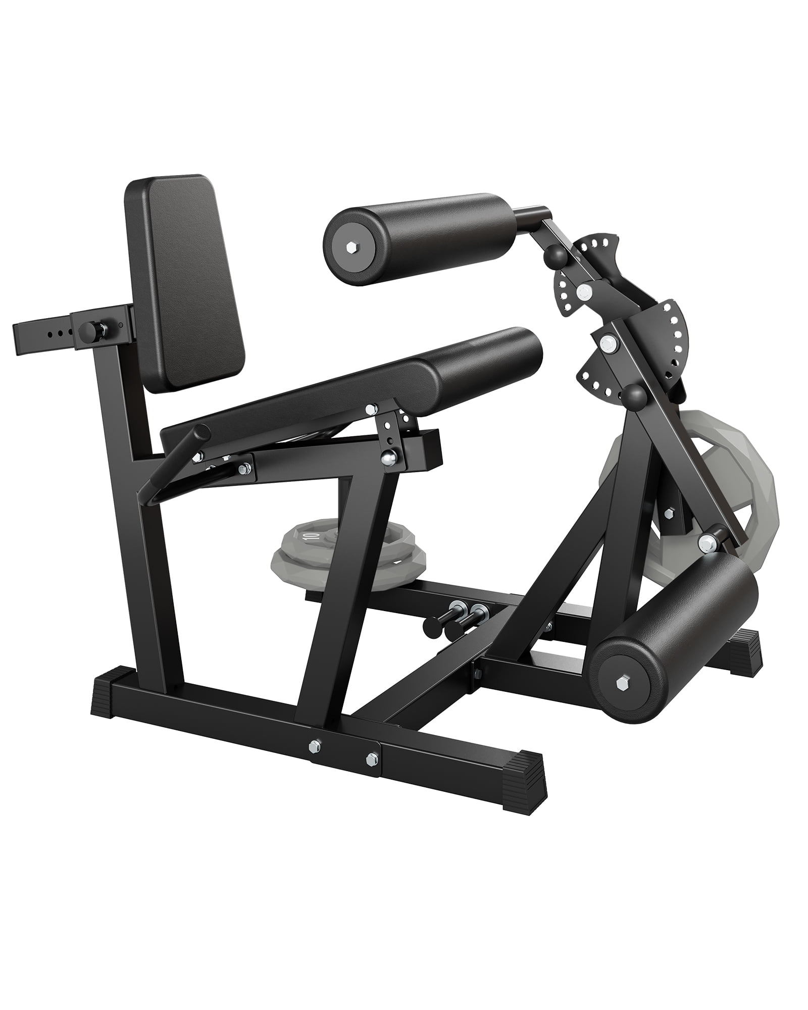 Leg Extension & Curl Machine, Adjustable Lower Body Home Gym Equipment ...