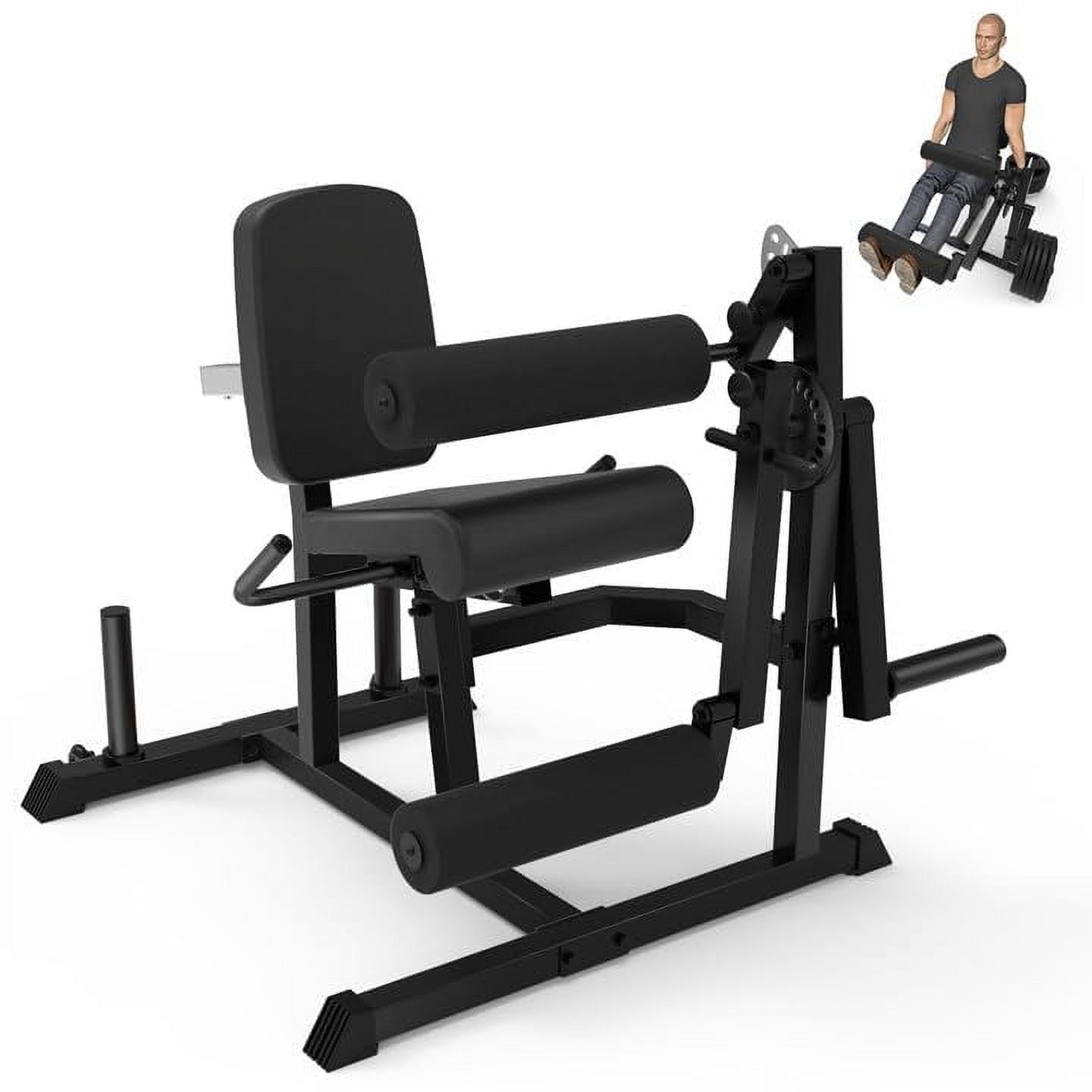 Leg Extension and Curl Machine, Heavy Duty 580lbs Capacity Leg ...