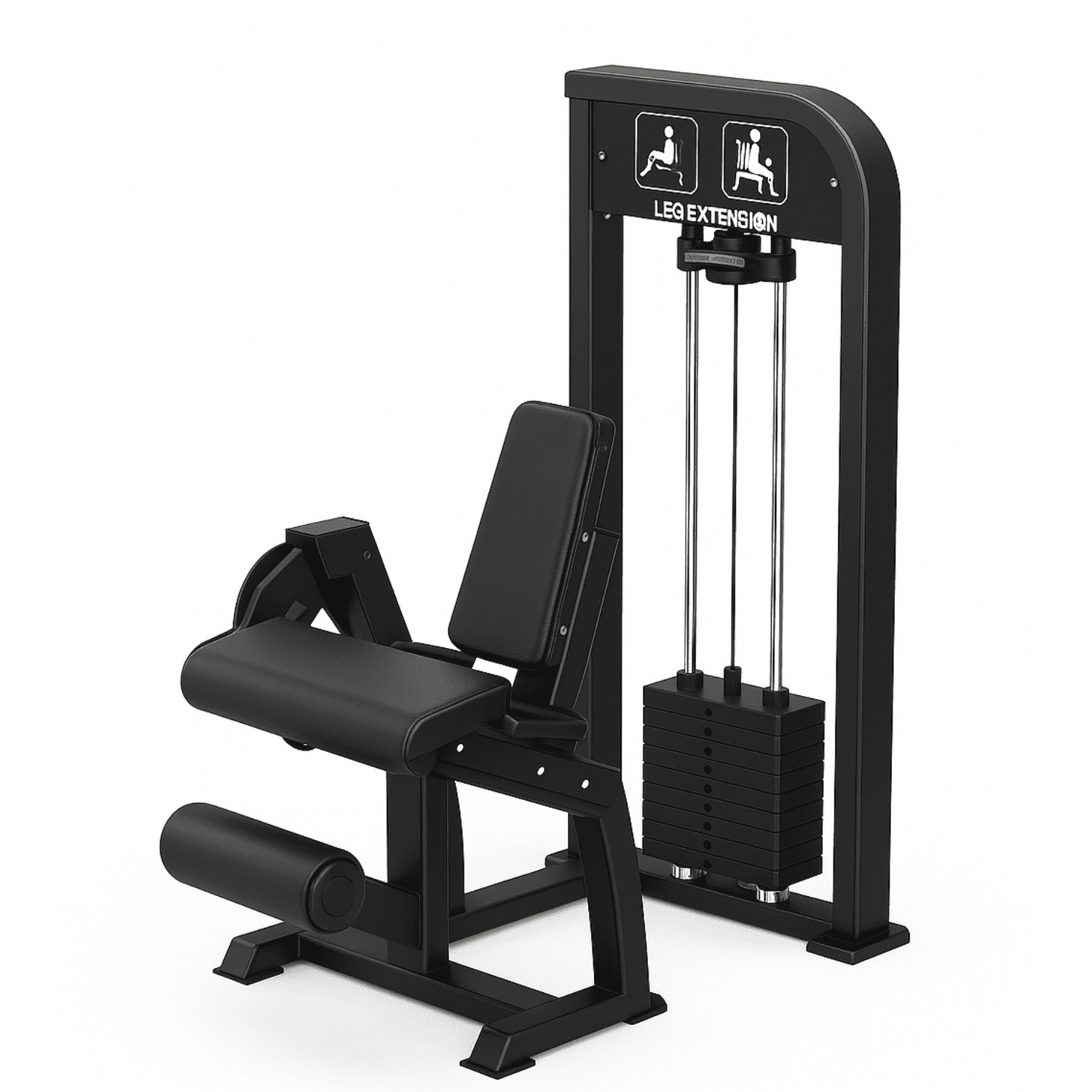Leg Extension Machine with 180 lb Weight Stack – Heavy-Duty Commercial ...