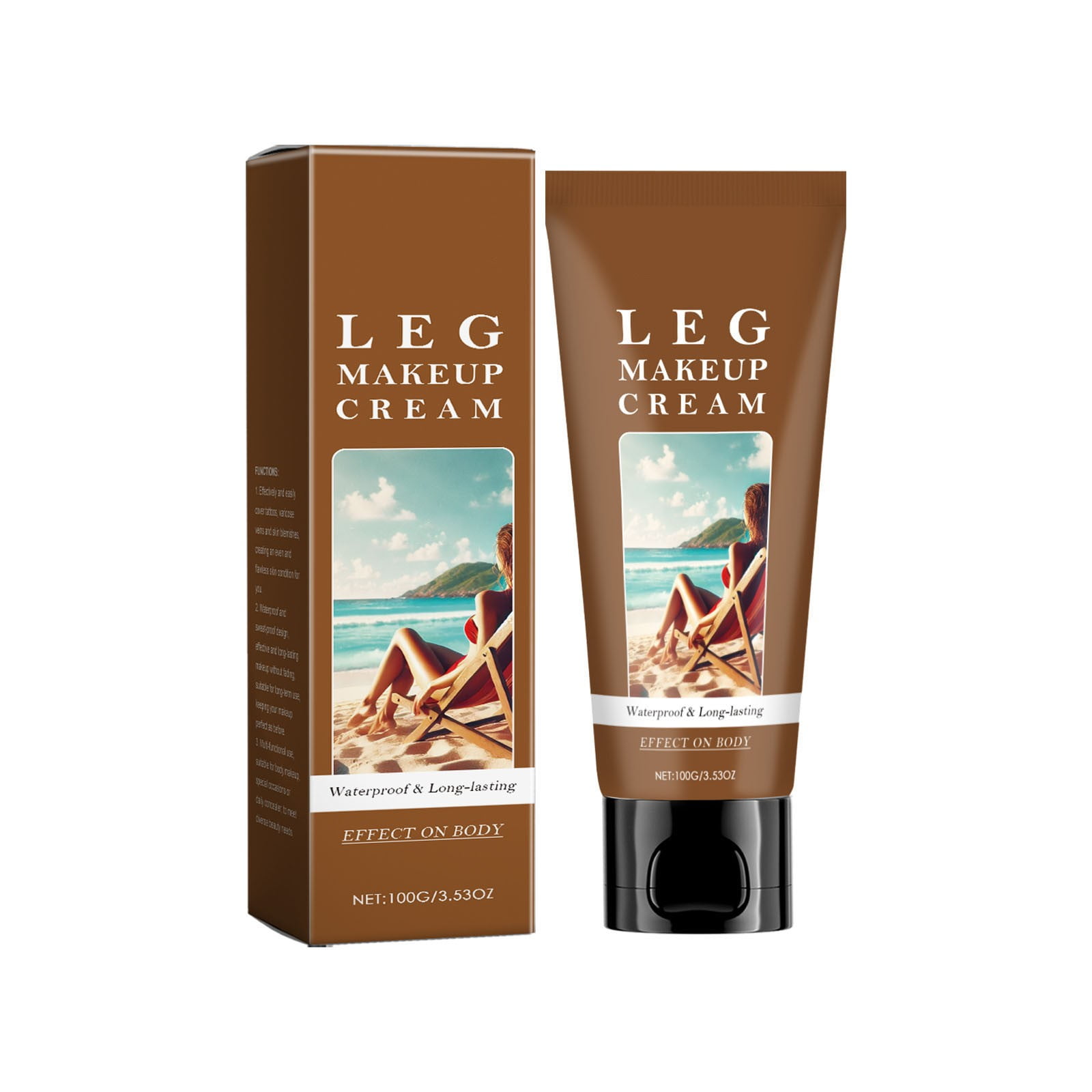 Leg Makeup Cream Body Concealer, Body Darkening Foundation Cream 100g ...