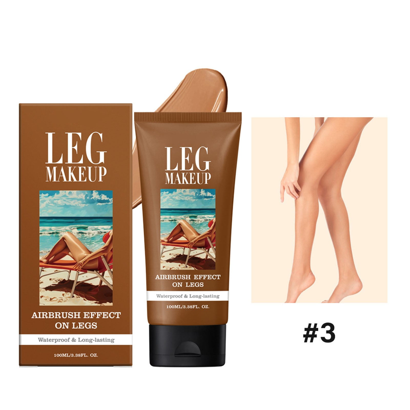 Leg Makeup Waterproof No Transfer, Leg Lines Cover up Makeup for ...