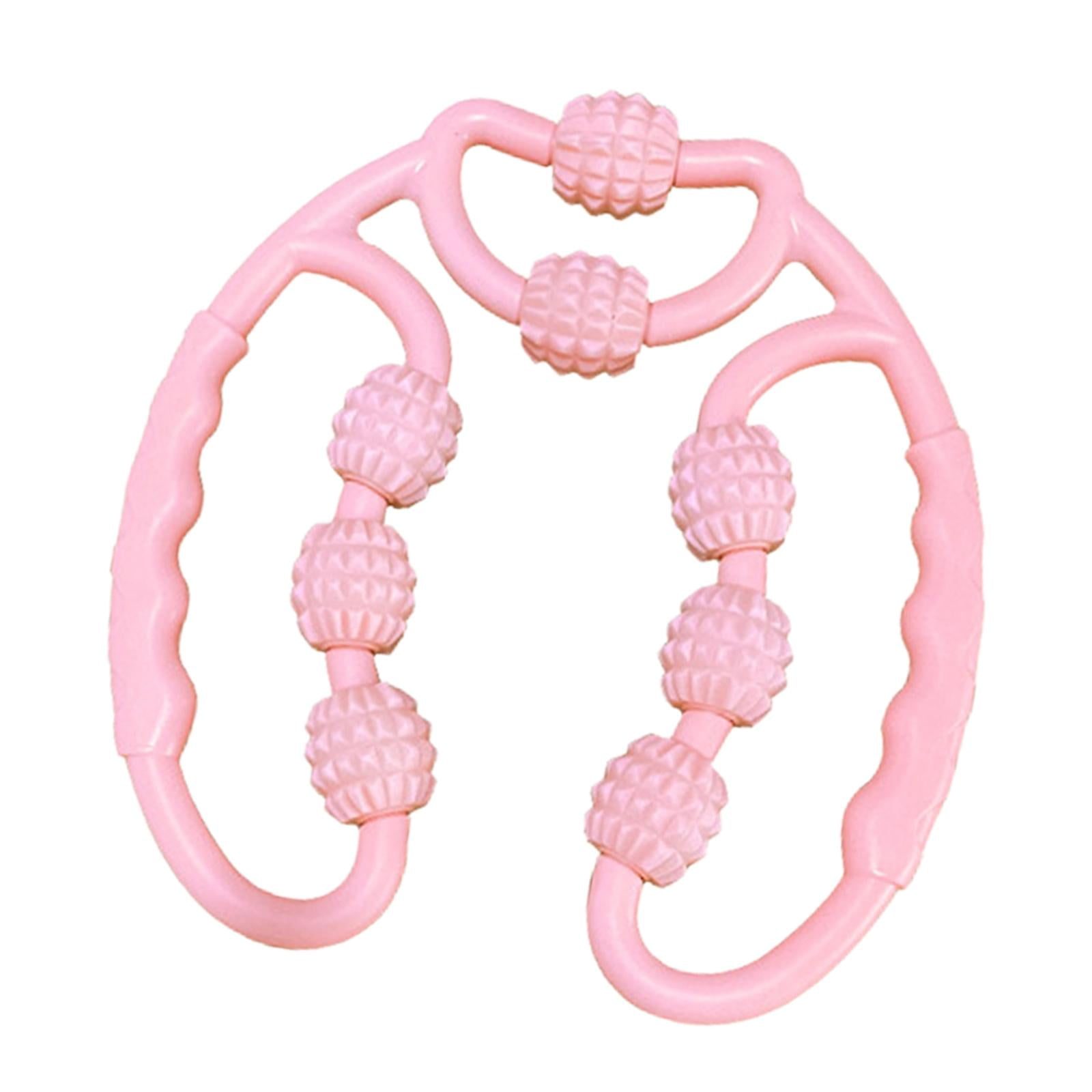 Leg Massage Wheels Handheld Manual Roller for Legs Shoulder Elbow Pink ...