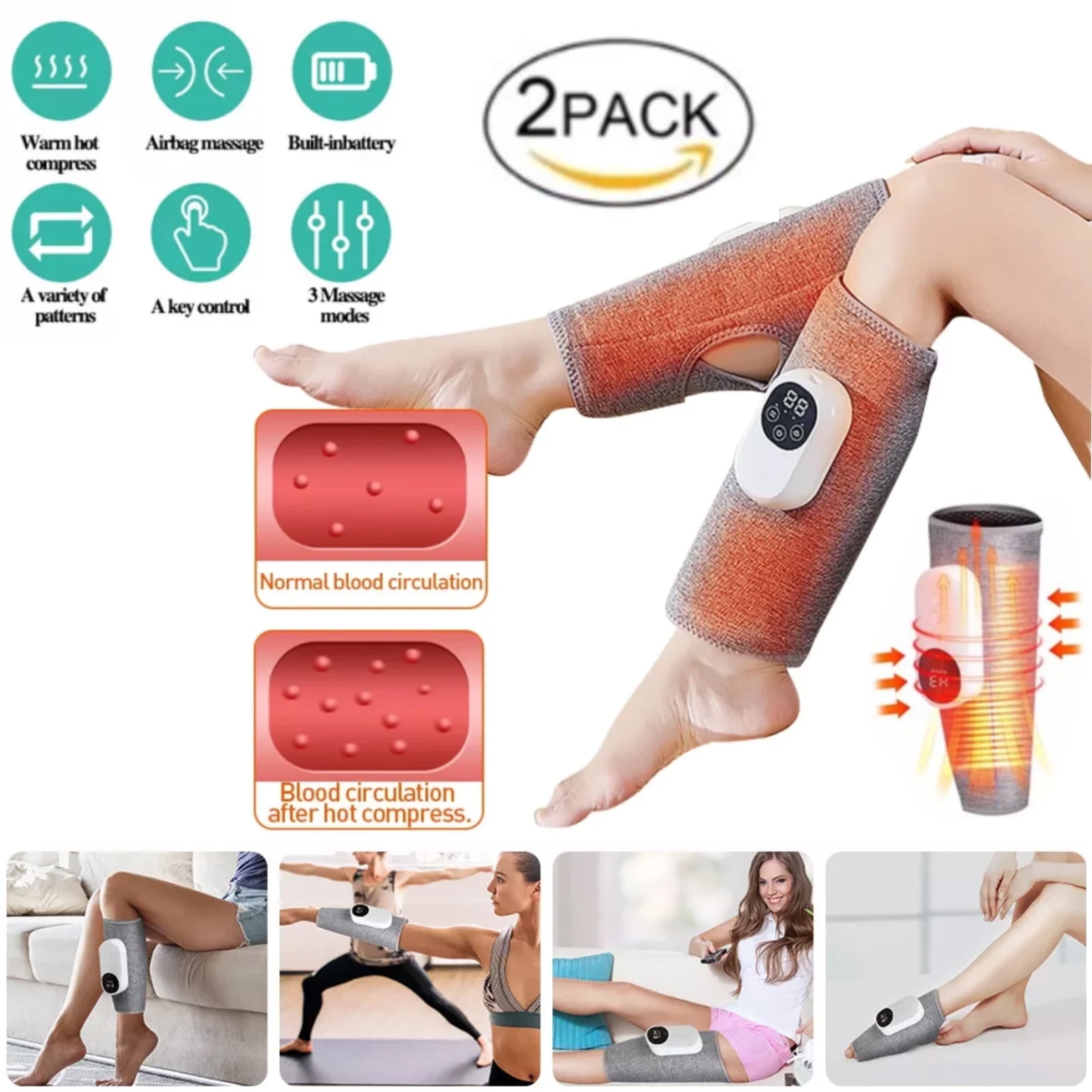 Customer reviews for Leg Massager,2Pcs Leg Compression Massager for ...