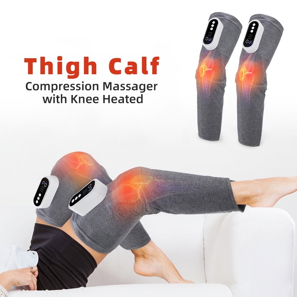 Leg Massager with Heat and Compression, Calf Thigh Massage and Knee Hot ...