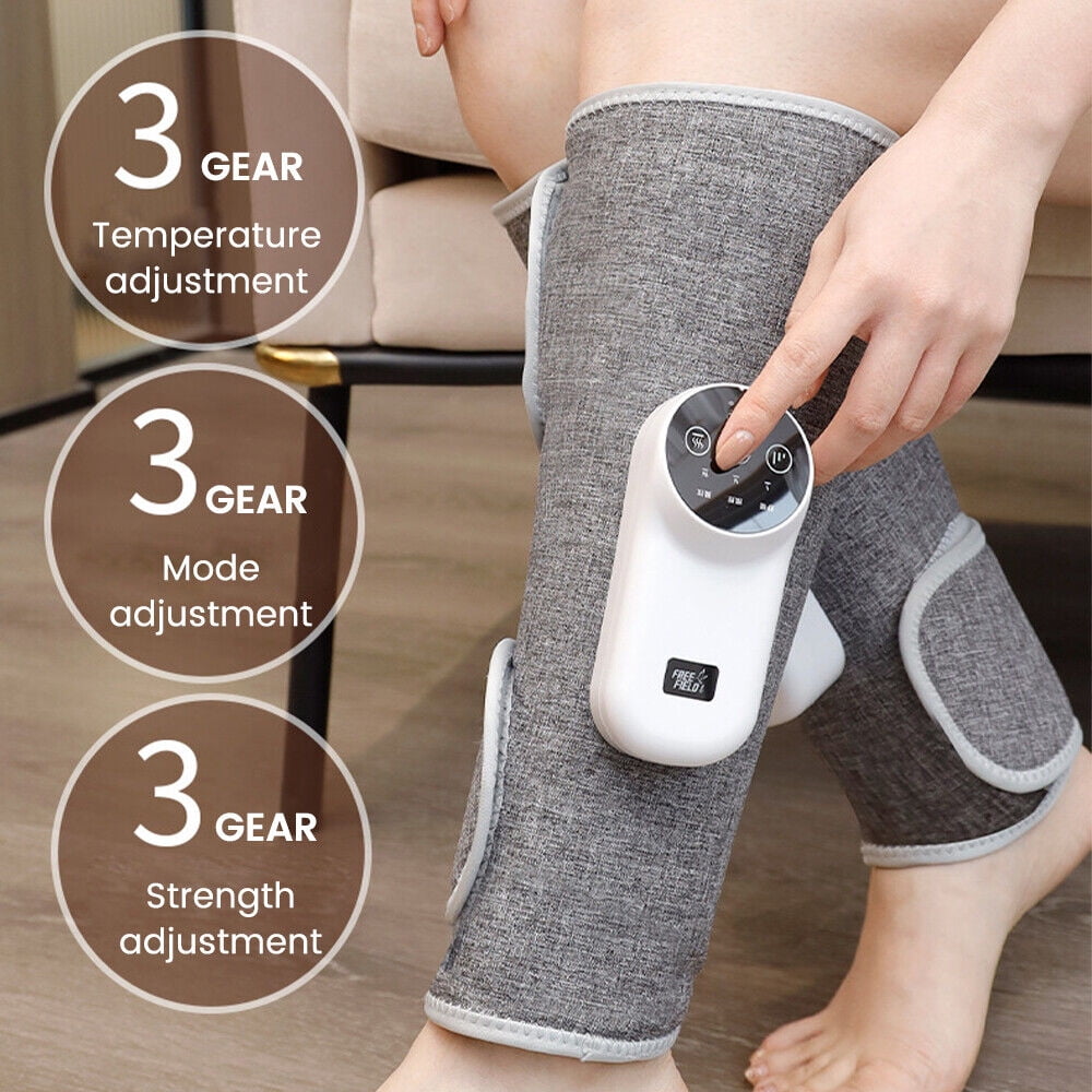 Leg Massager Heated Air Compression Foot Massage Calf Circulation ...