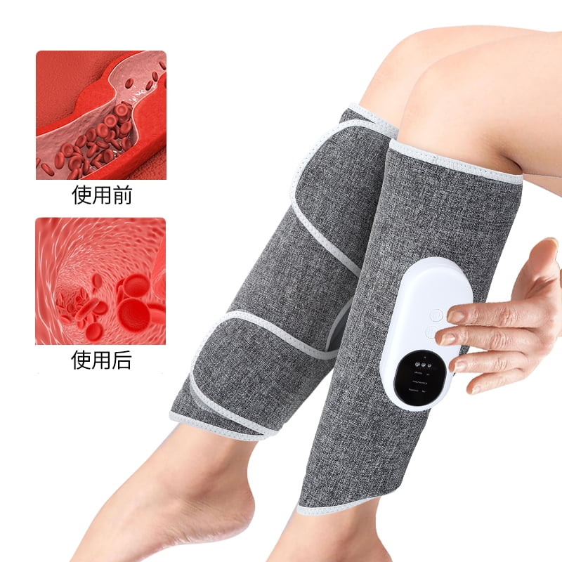 Leg Massager Wireless Air Compression Controlled Heating Rechargeable Calf Massage Electric