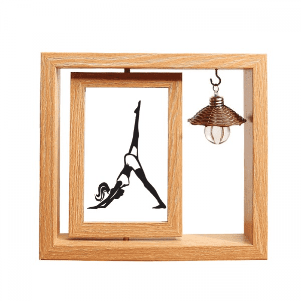 Leg Motion Yoga Girl Keep Healthy Sports Wooden Rotating Picture Photo ...