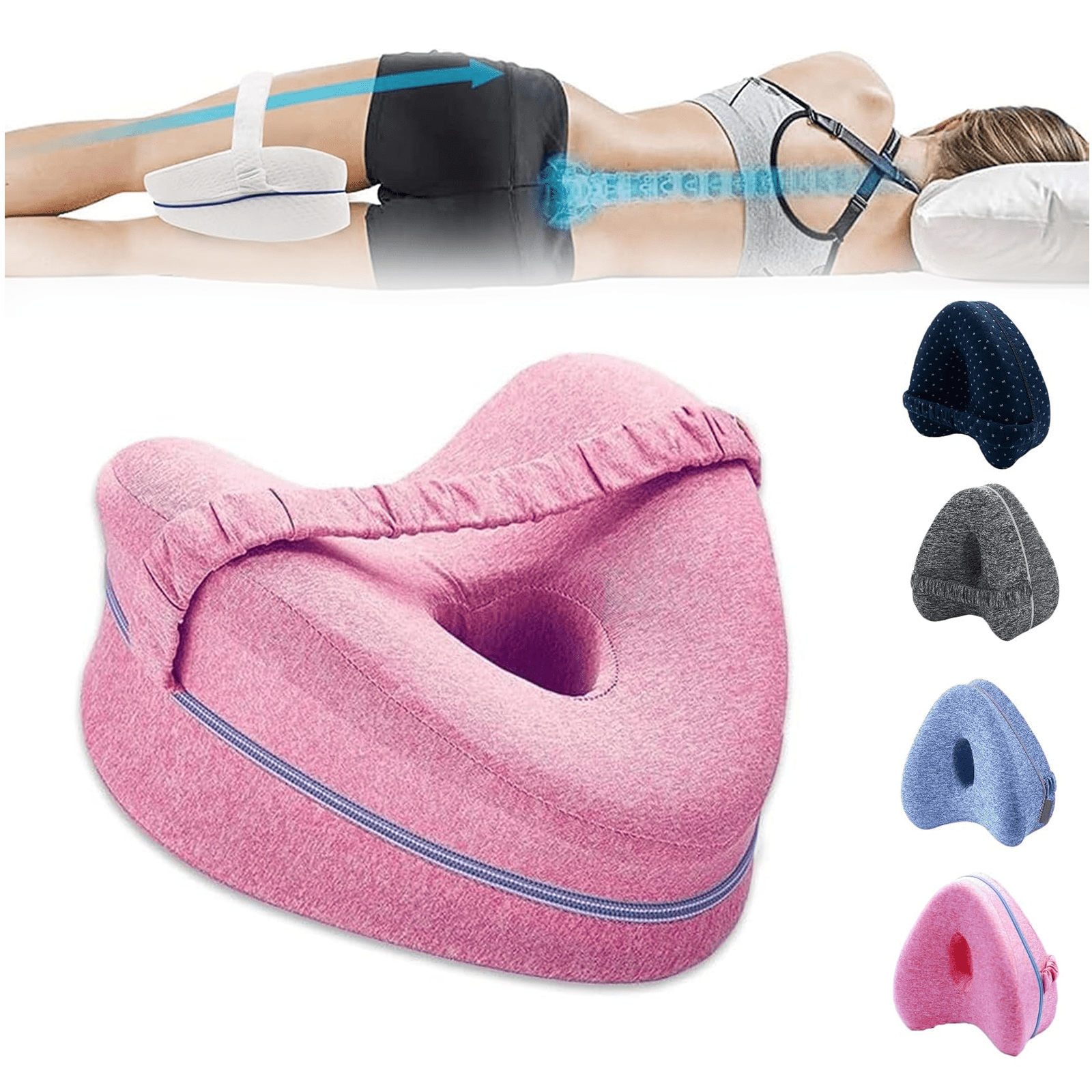 Between Leg Pillow for Side Sleeping,Hip Alignment Pillow,Ergonomic Design Smooth Spine Pillow ...