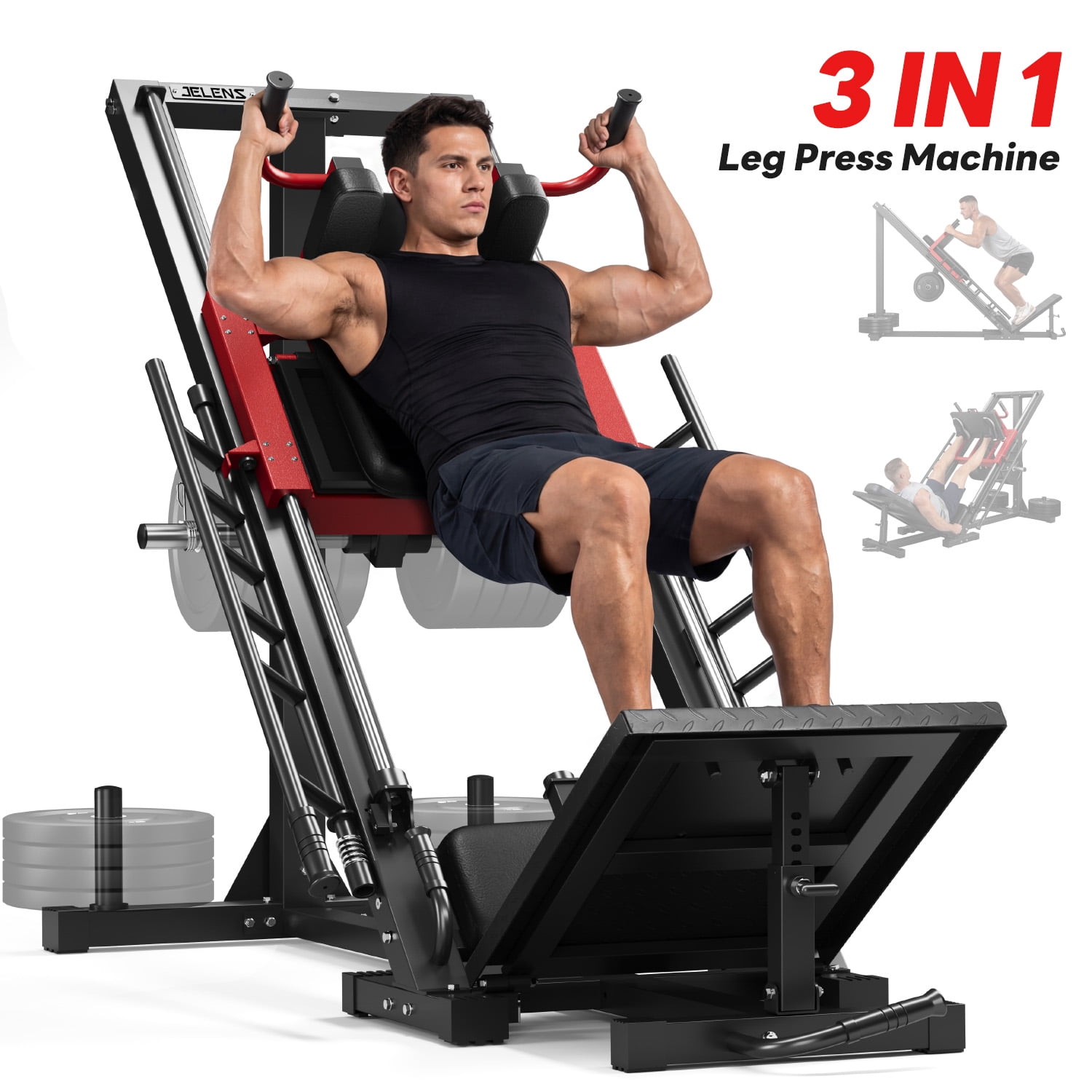 Leg Press Hack Squat Machine, Professional Adjustable Leg Press Machine ...