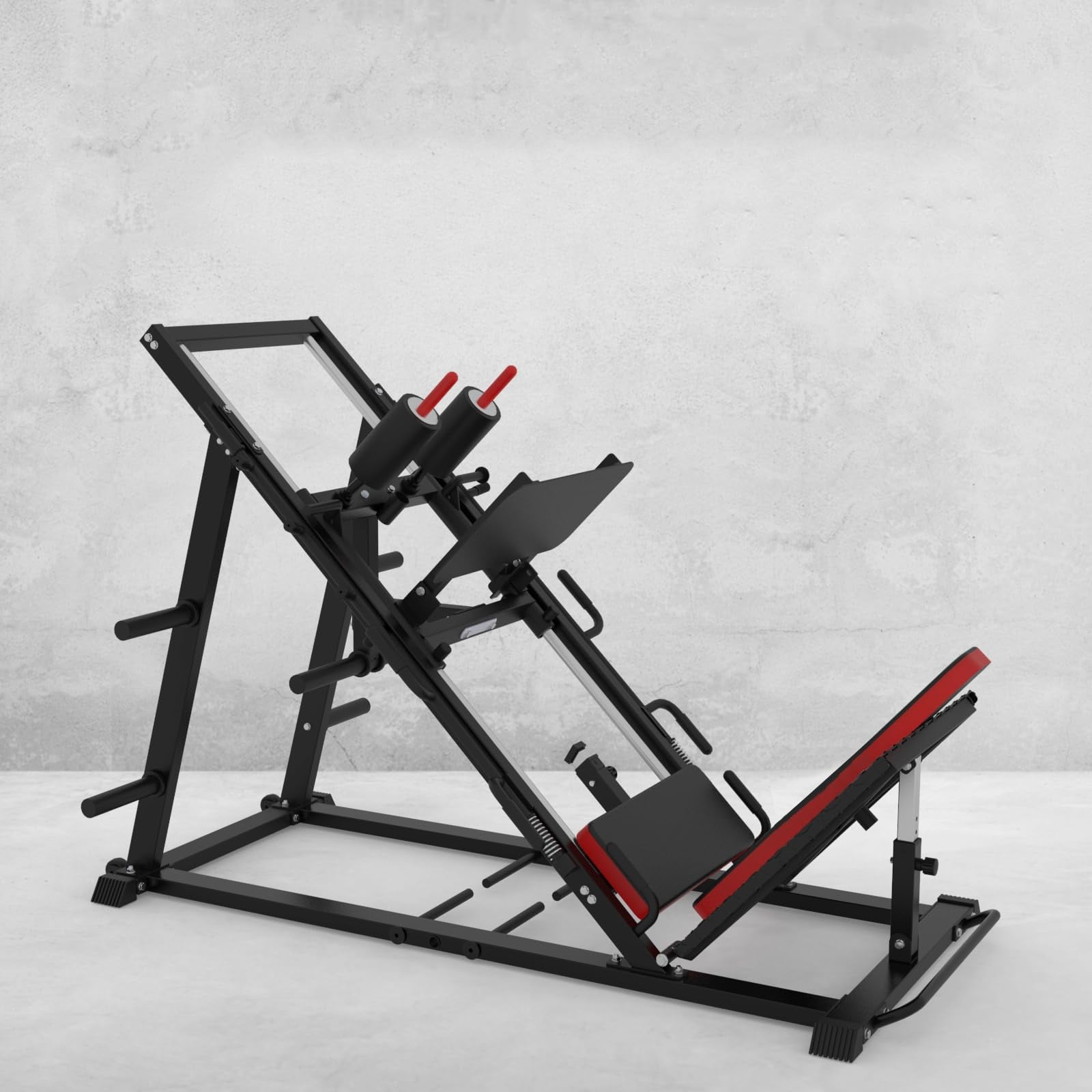 Leg Press Hack Squat Machine with Back Support Cushion, 3 in 1 Leg ...